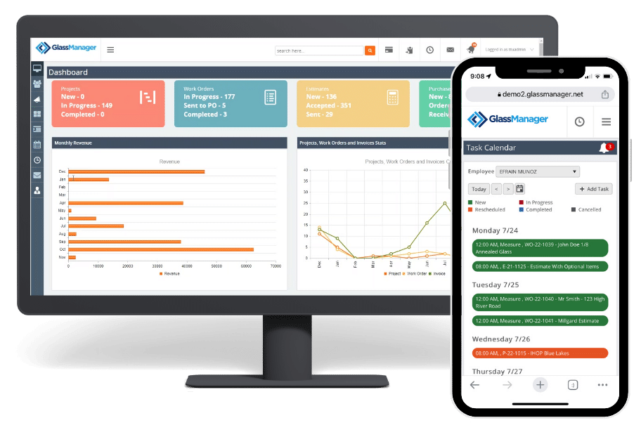 GlassManager Landing Page